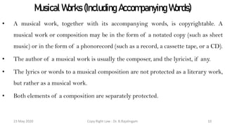 Subject matter of copyright law | PDF