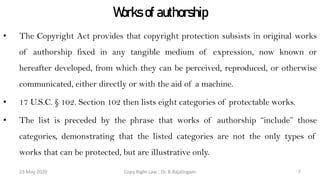 Subject matter of copyright law | PDF