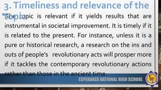 Subject matter of the inquiry or research | PPTX