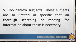 Subject matter of the inquiry or research | PPTX