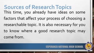 Subject matter of the inquiry or research | PPTX