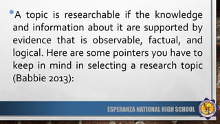 Subject matter of the inquiry or research | PPTX