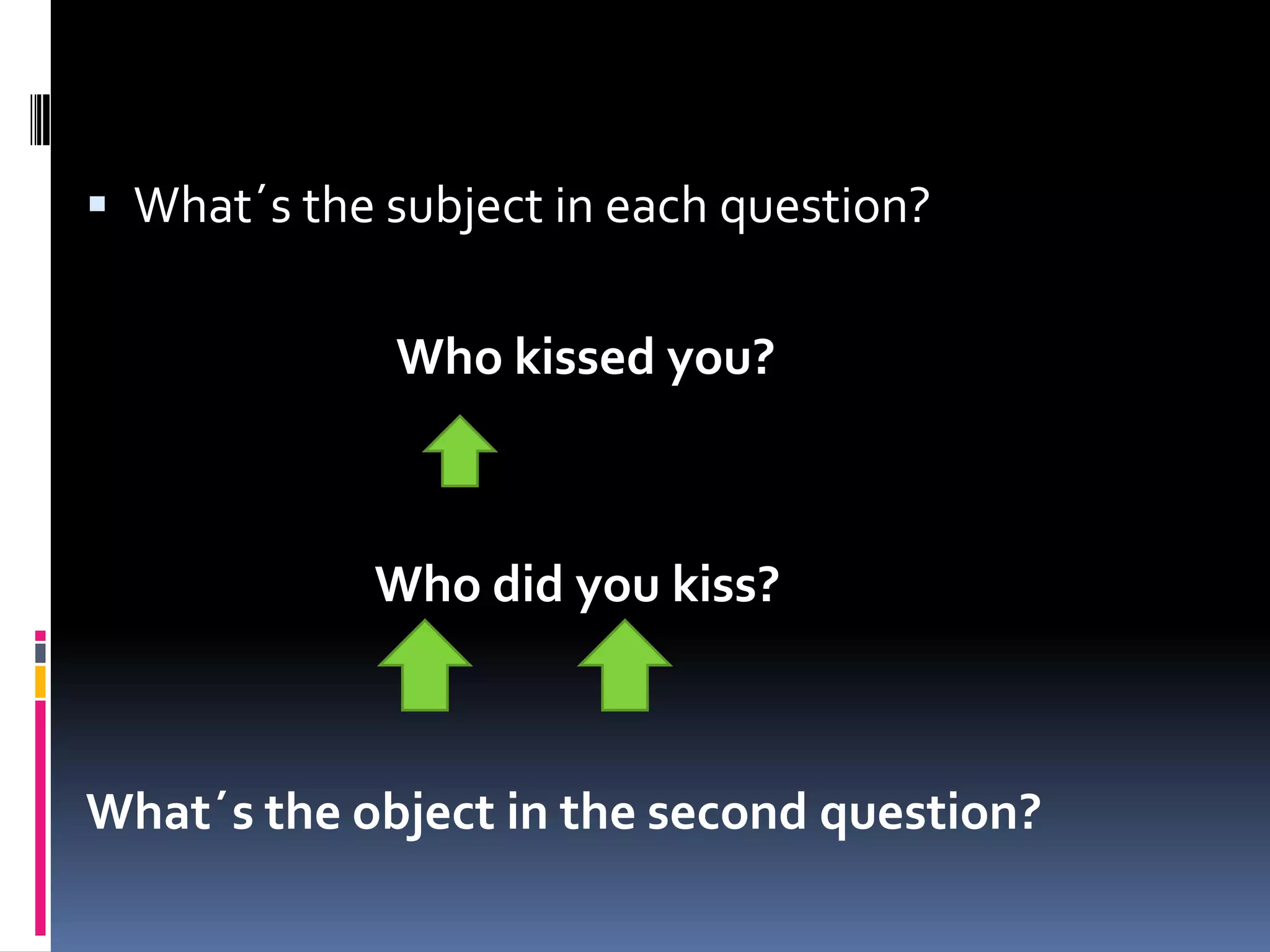 Subject object questions | PPT