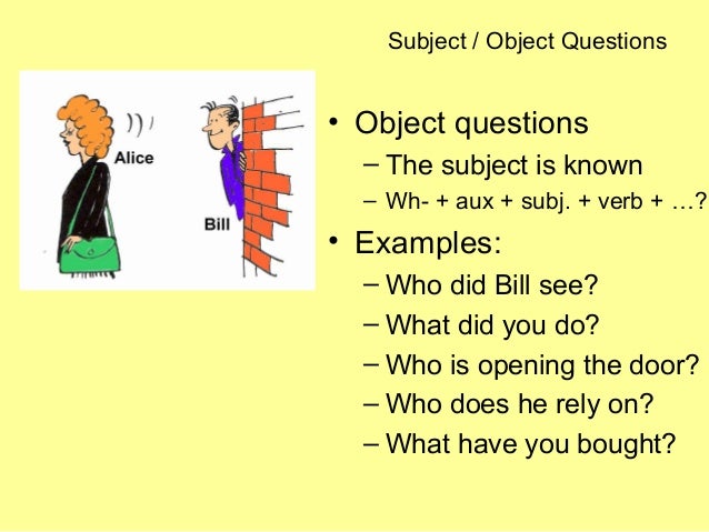 Subject And Object Words