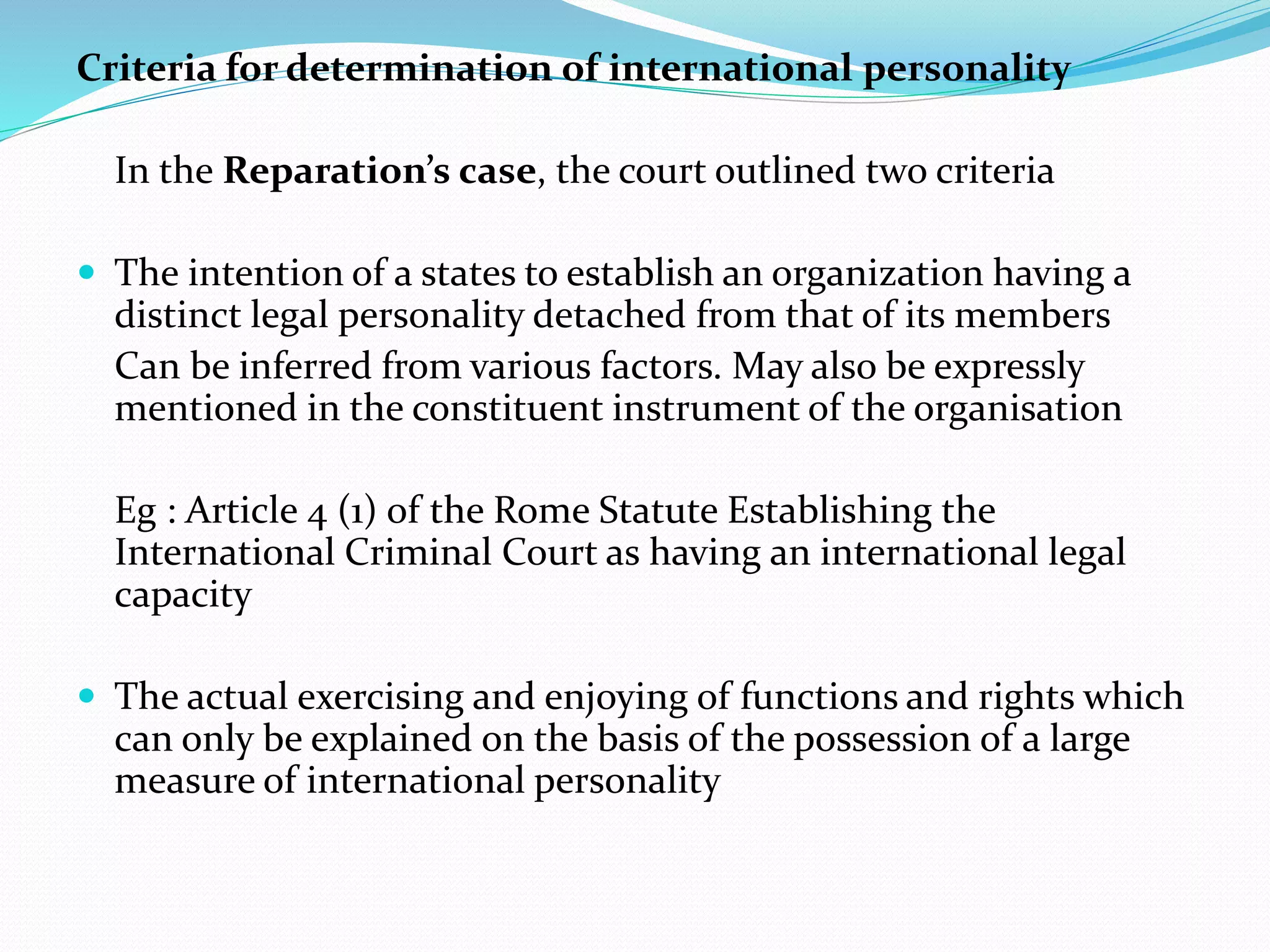 Subject of International law & legal personality | PPTX