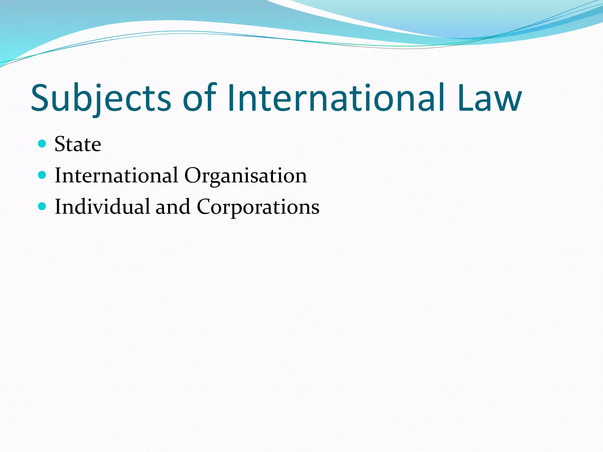 Subject of International law & legal personality | PPTX