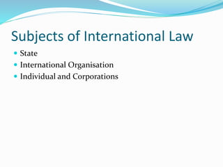 Subject of International law & legal personality | PPTX