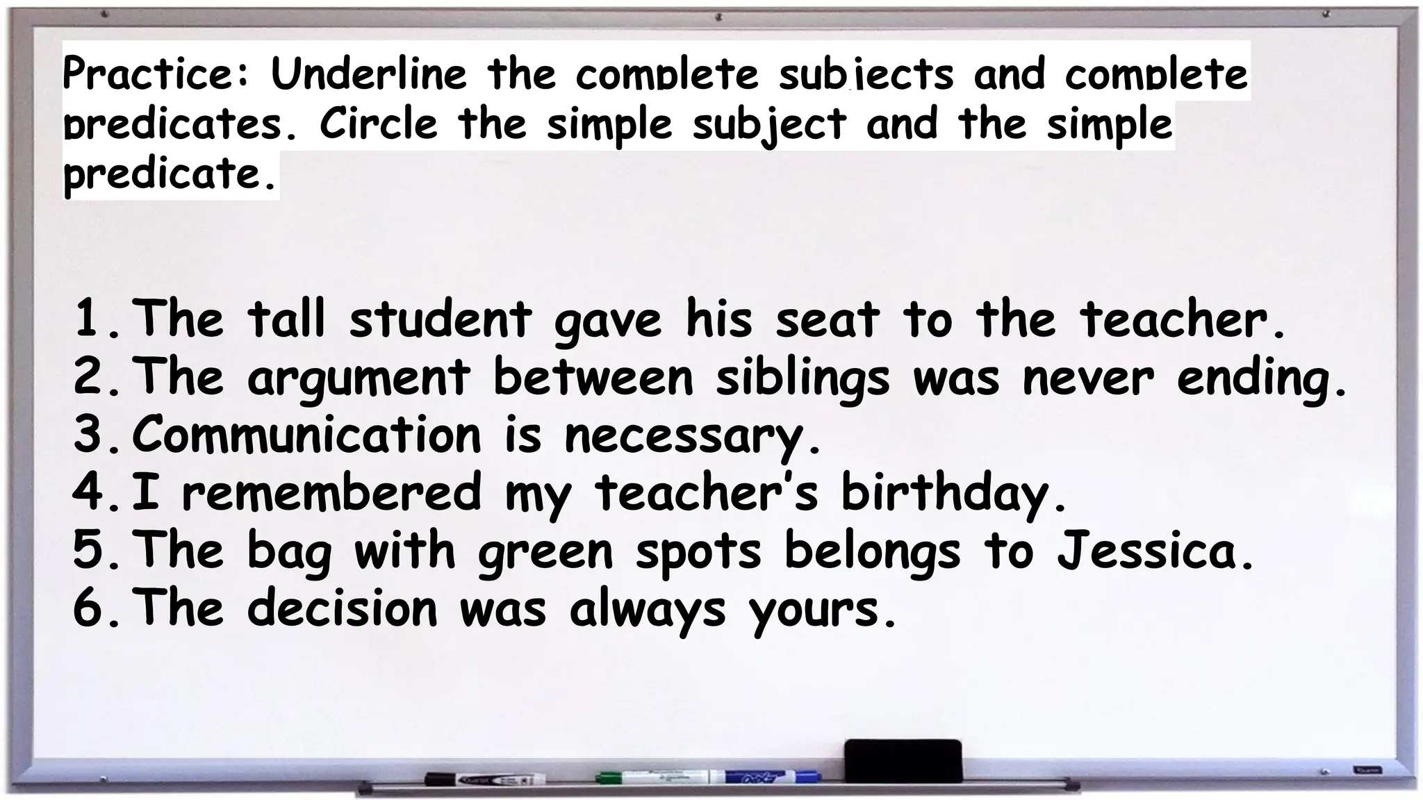 Subject & PredicateVERBSNOUNSADVERBS.pptx