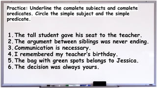 Subject & PredicateVERBSNOUNSADVERBS.pptx