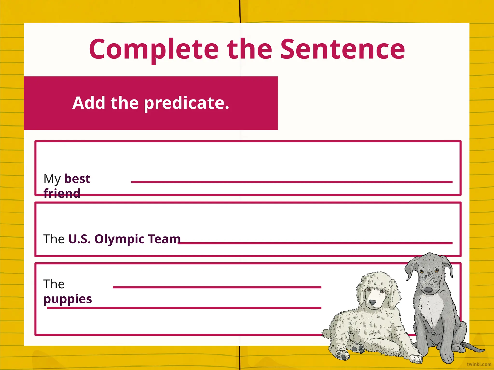 Subject and Predicate, English Language Arts | PPTX