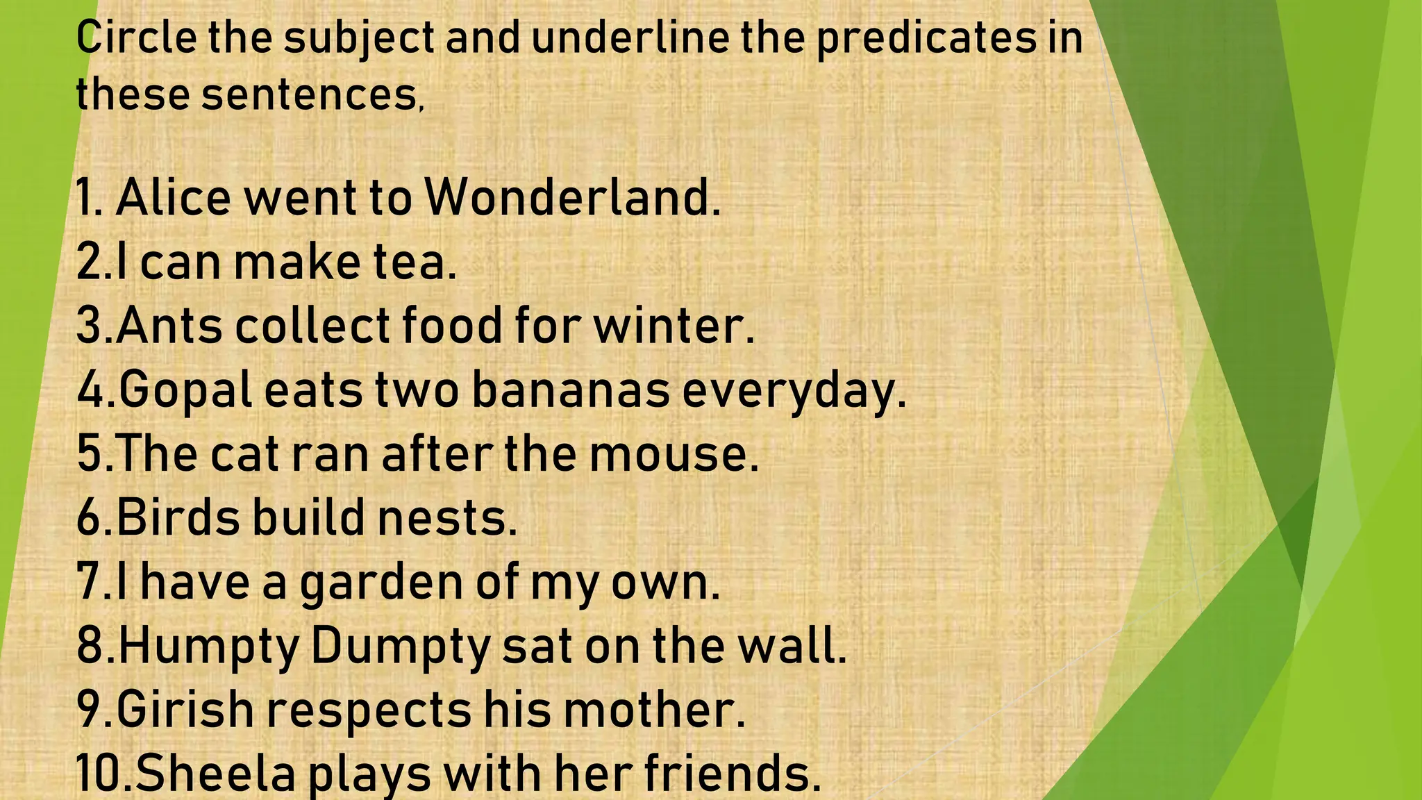 subject and predicate standard two eng.ppt