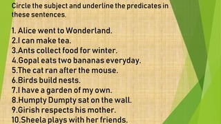 subject and predicate standard two eng.ppt