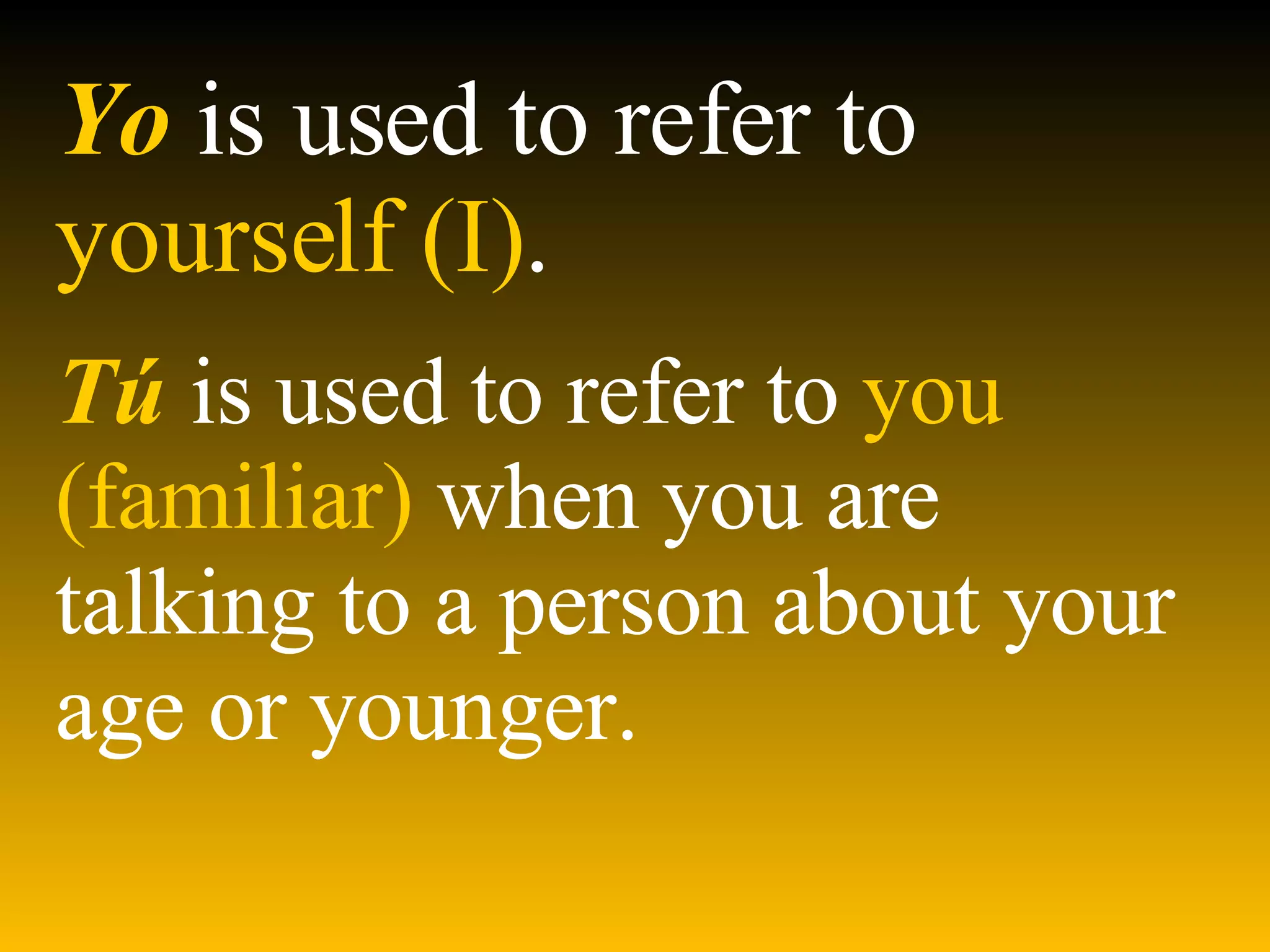 Subject Pronouns Spanish | PPT