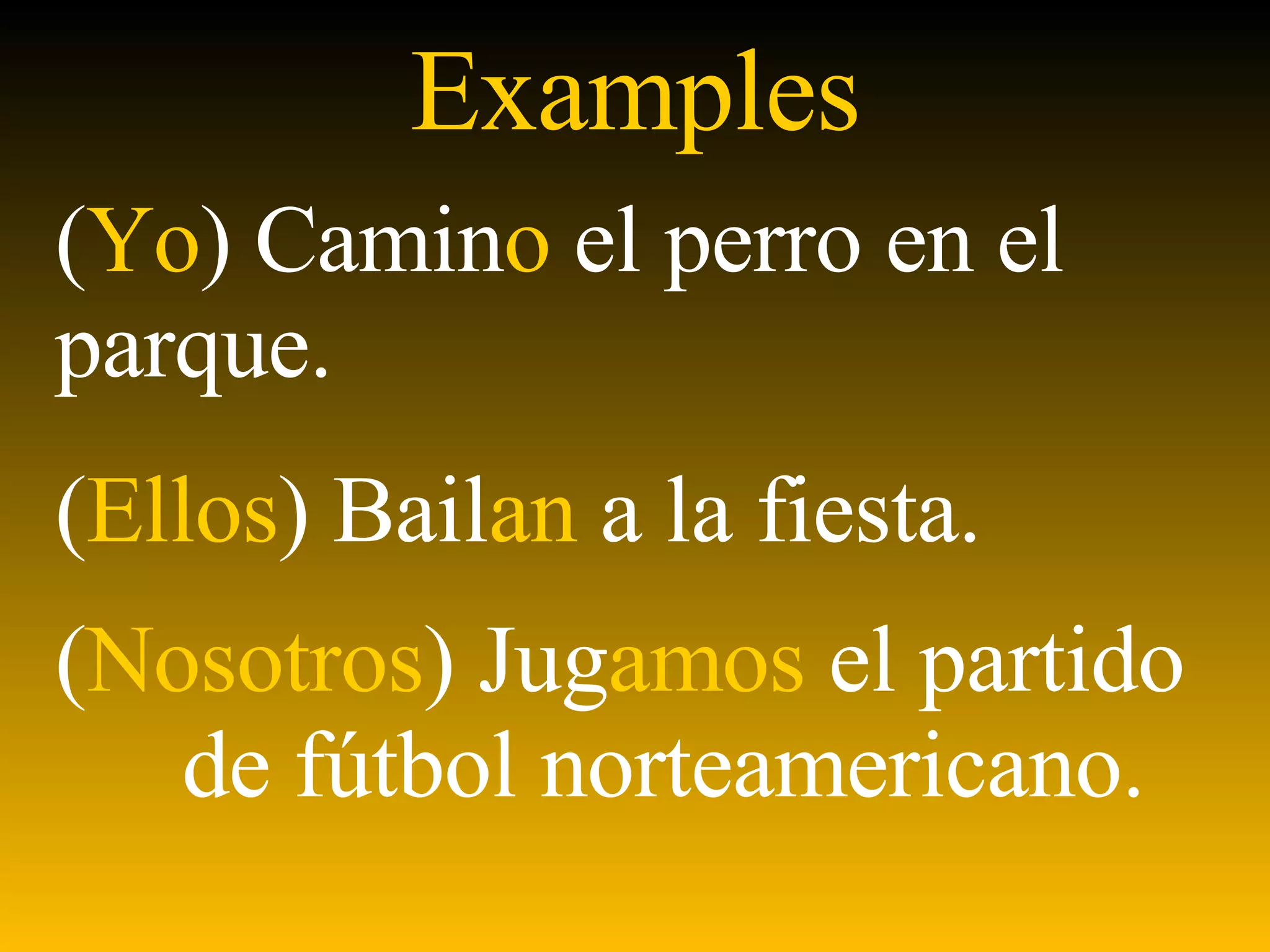 Subject Pronouns Spanish | PPT