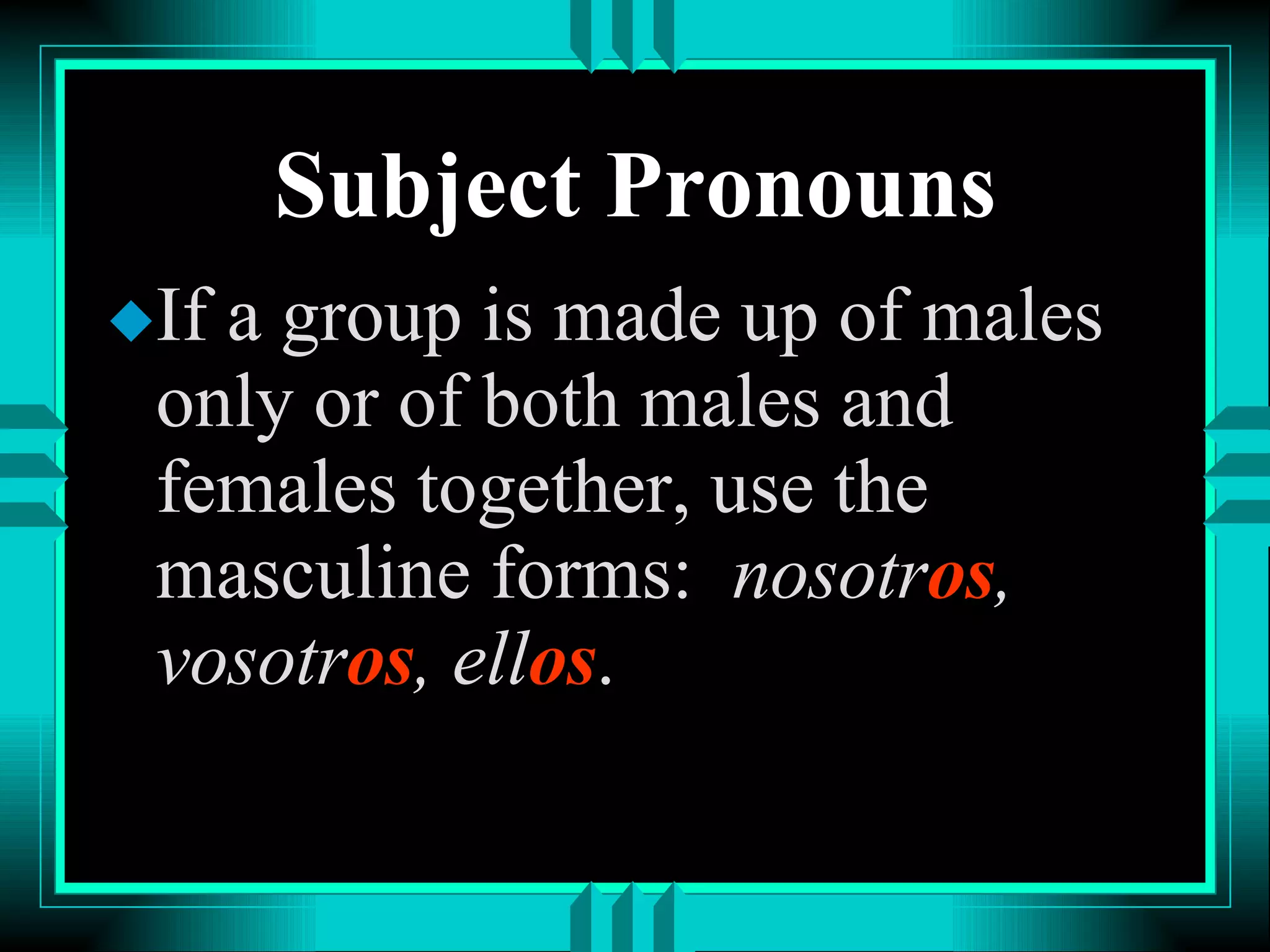 Subject Pronouns | PPT