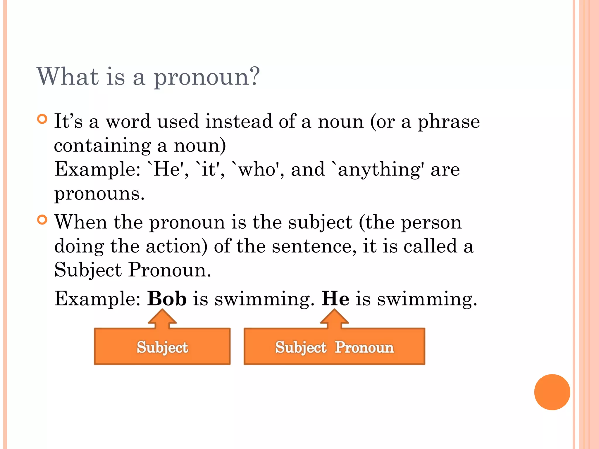 Subject pronouns | PPT