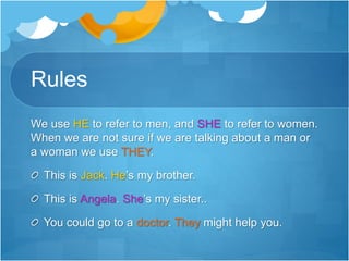 Subject Pronouns | PPTX