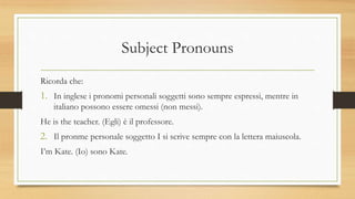 Subject pronouns | PPTX