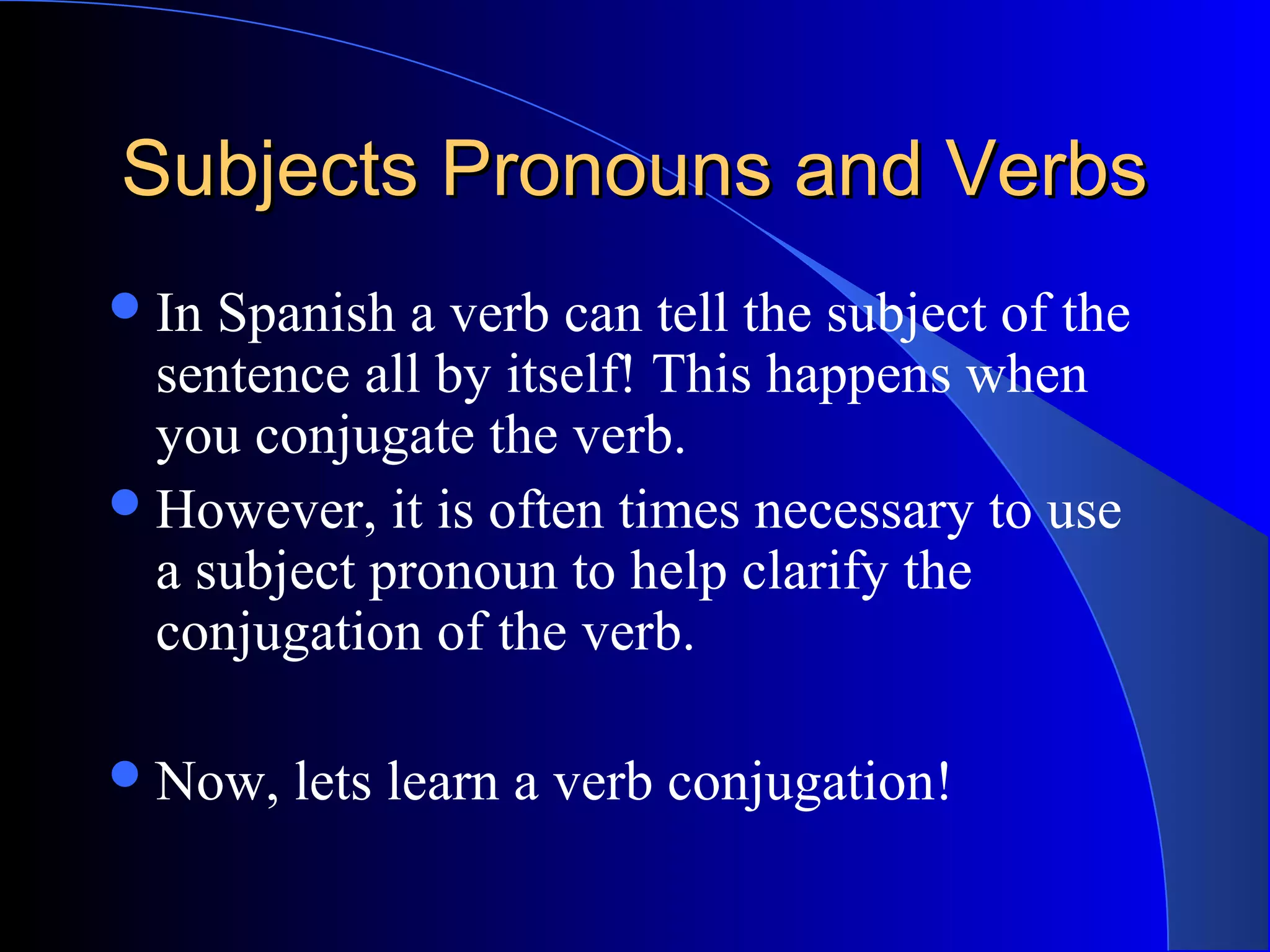 Subject pronouns | PPT