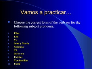 Subject pronouns | PPT
