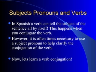 Subject pronouns | PPT