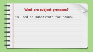 Subject pronouns | PPTX