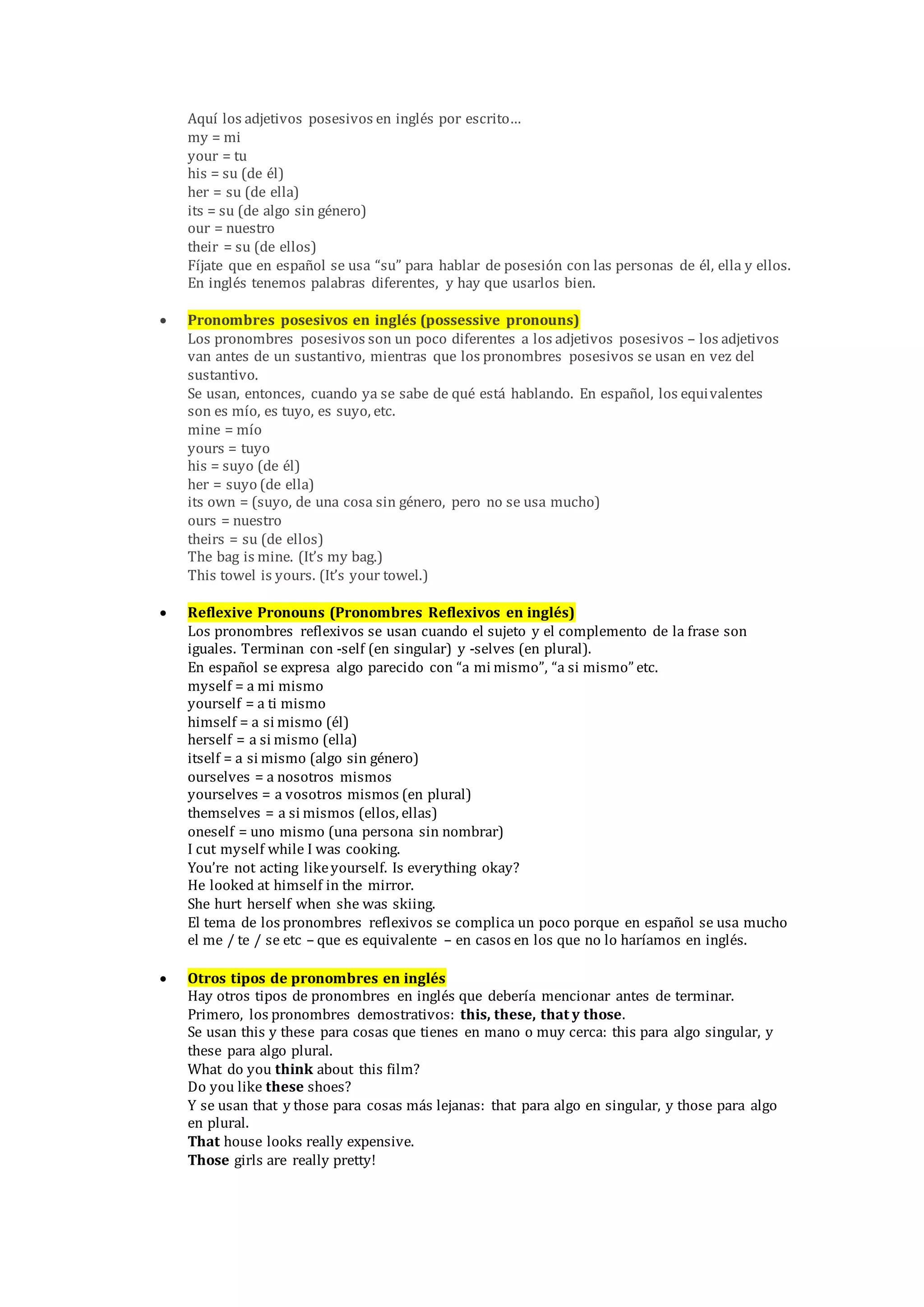 Subject pronouns | PDF