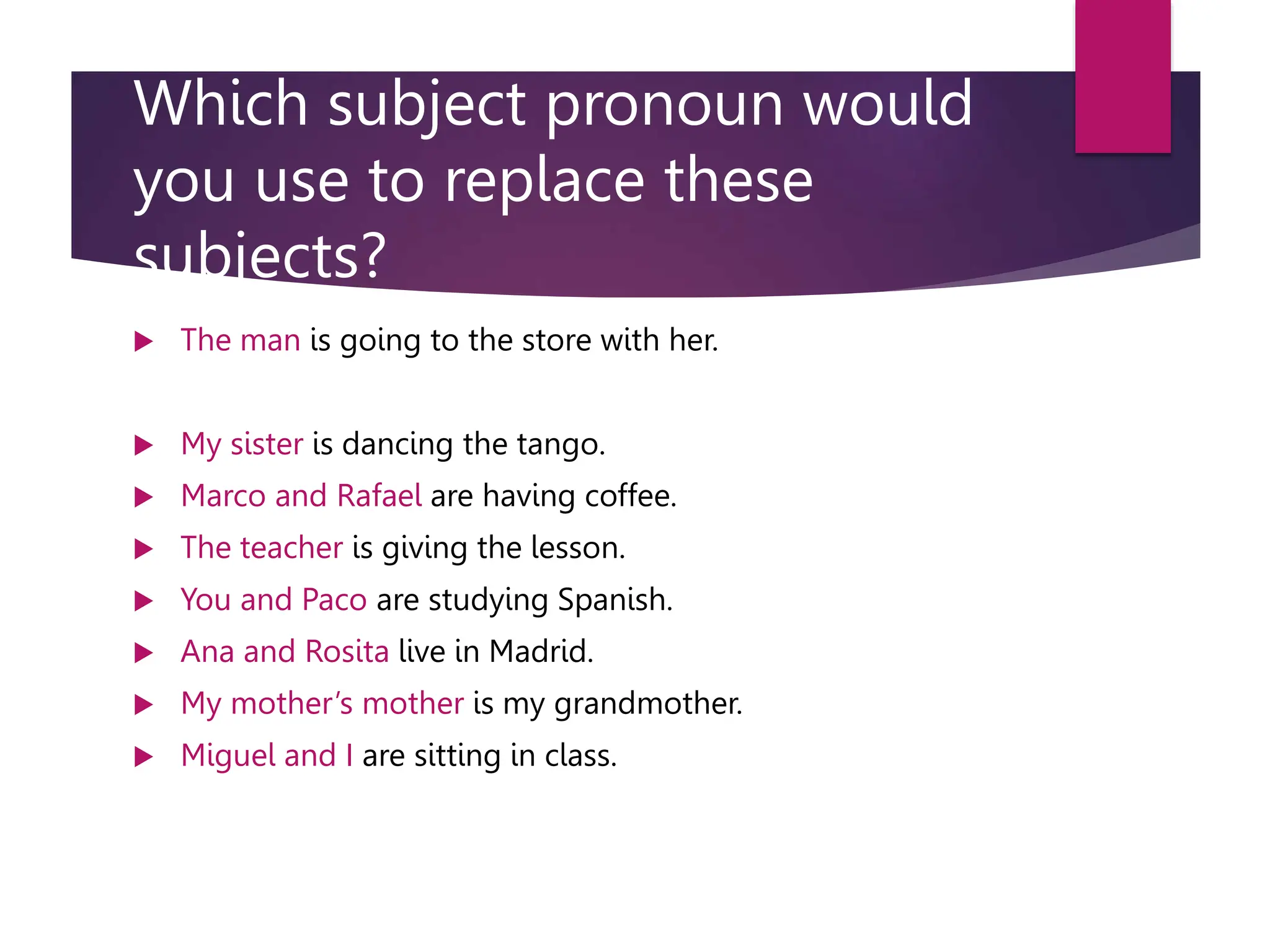Subject Pronouns personal pronounsss.ppt