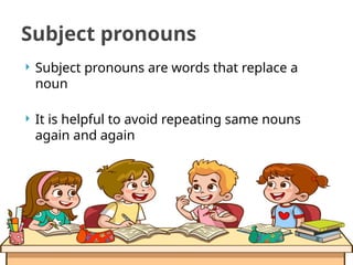 Subject pronouns made easy for young learners | PPTX