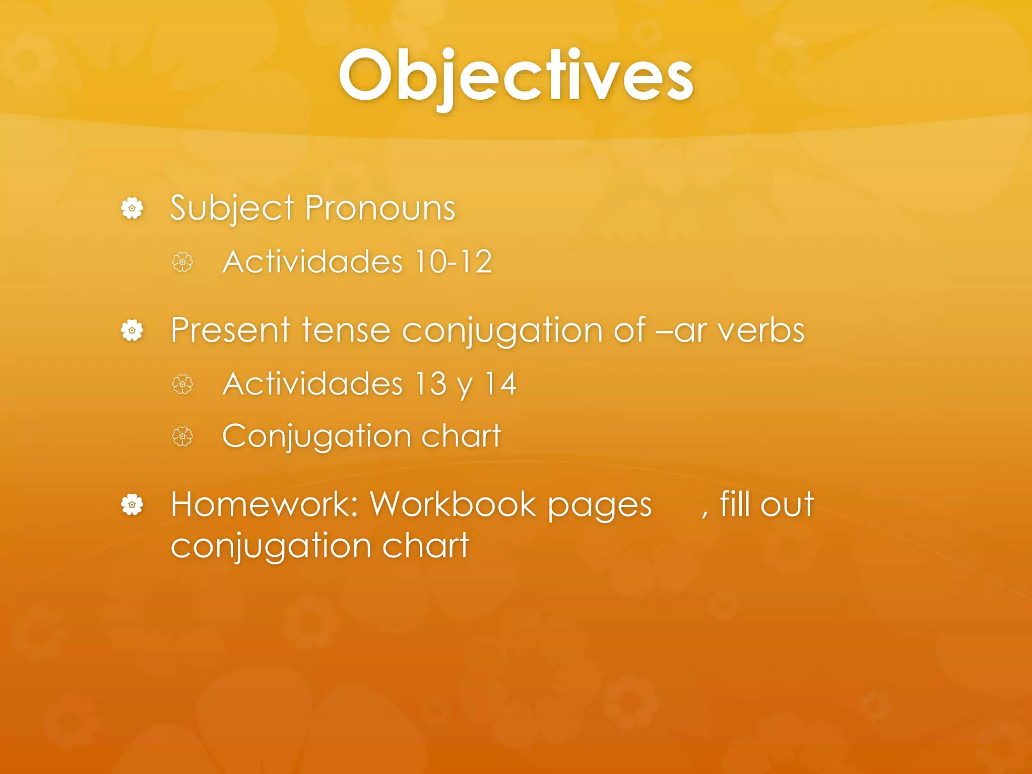 Subject pronouns, conjugation | PPT