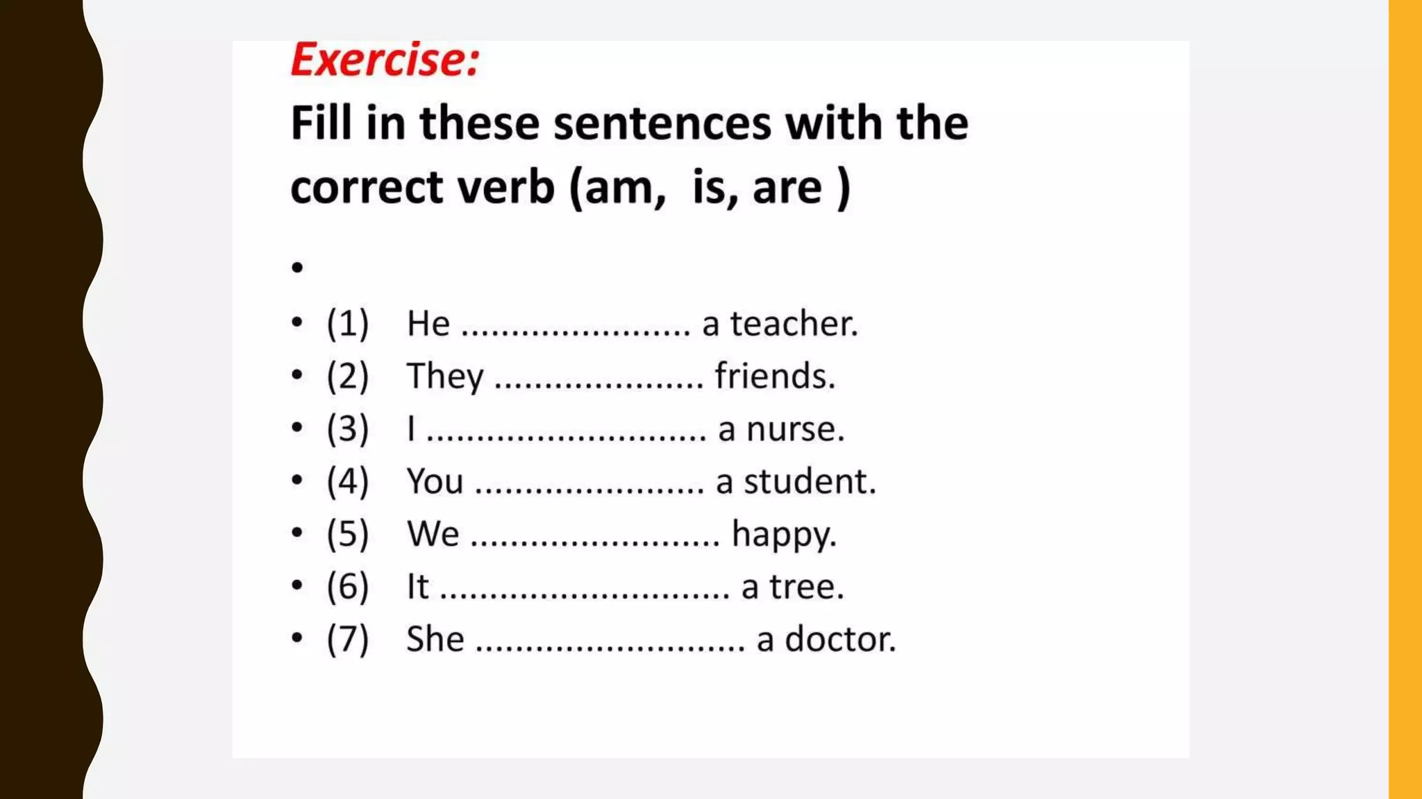 Subject pronouns verb be | PPTX