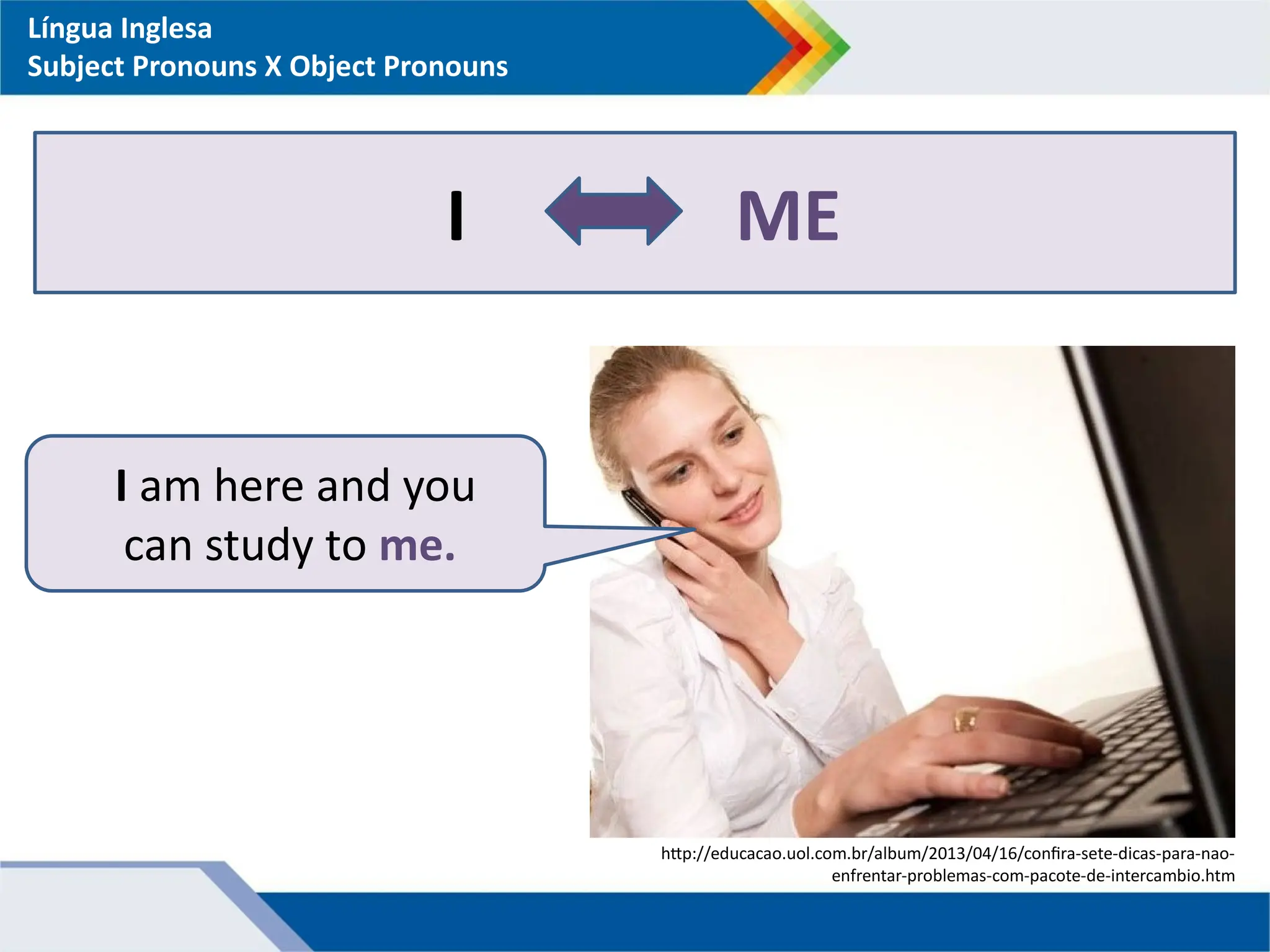 Língua Inglesa: Subject pronouns X object pronouns.pptx