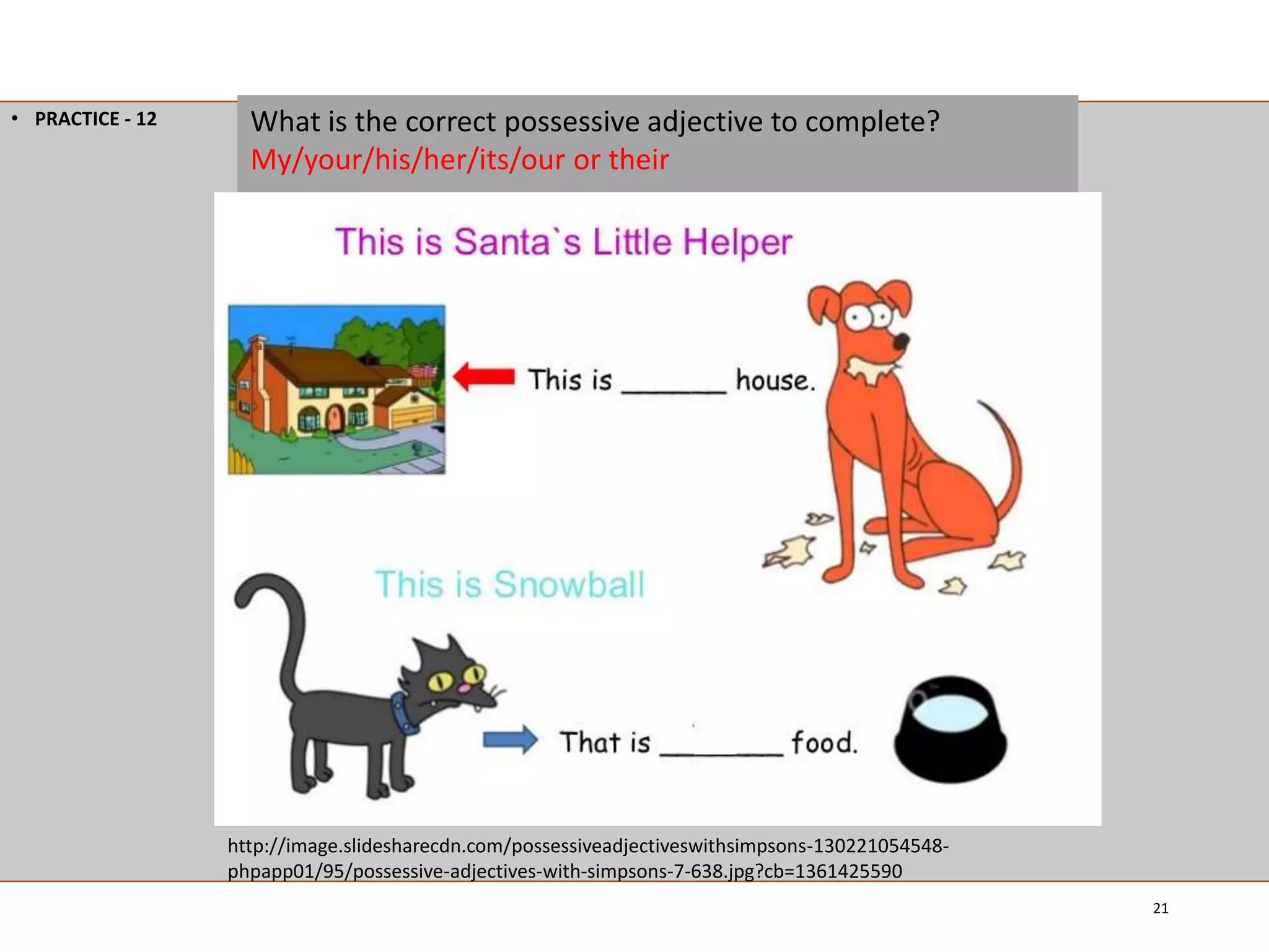 Subject pronouns X possessive adjectives.ppt