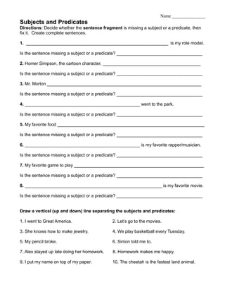 Subjects and-predicates | RTF | Television | Entertainment