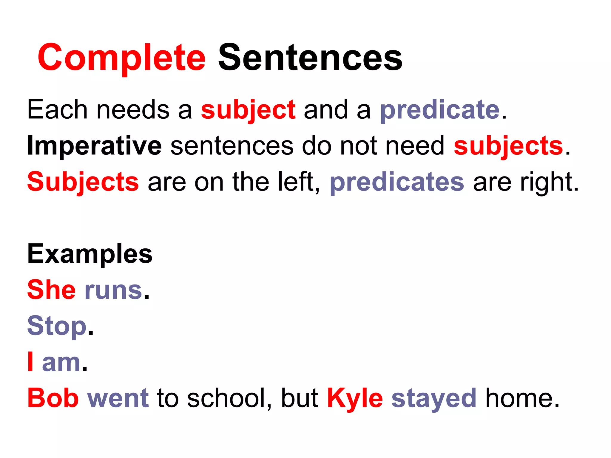 Subjects predicates-and-objects-lesson | PPT
