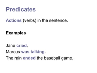 Subjects predicates-and-objects-lesson | PPT