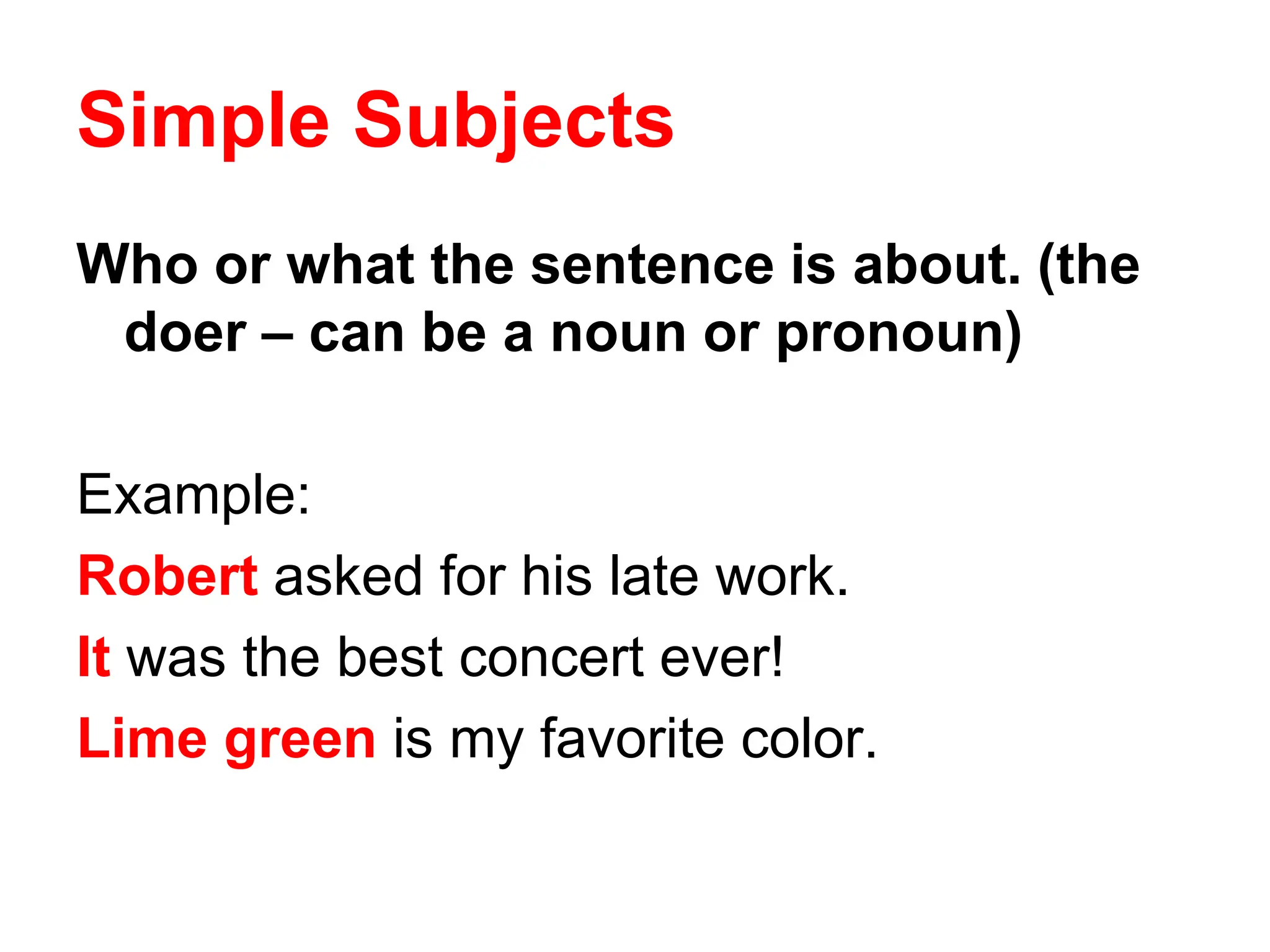 Subject predicates english grammar primary grades | PPT | Chemistry ...