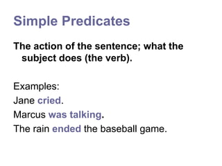 Subject predicates english grammar primary grades | PPT