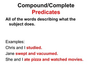 Subject predicates english grammar primary grades | PPT | Chemistry ...