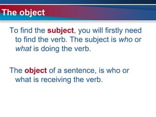 Subjects and objects | PPTX