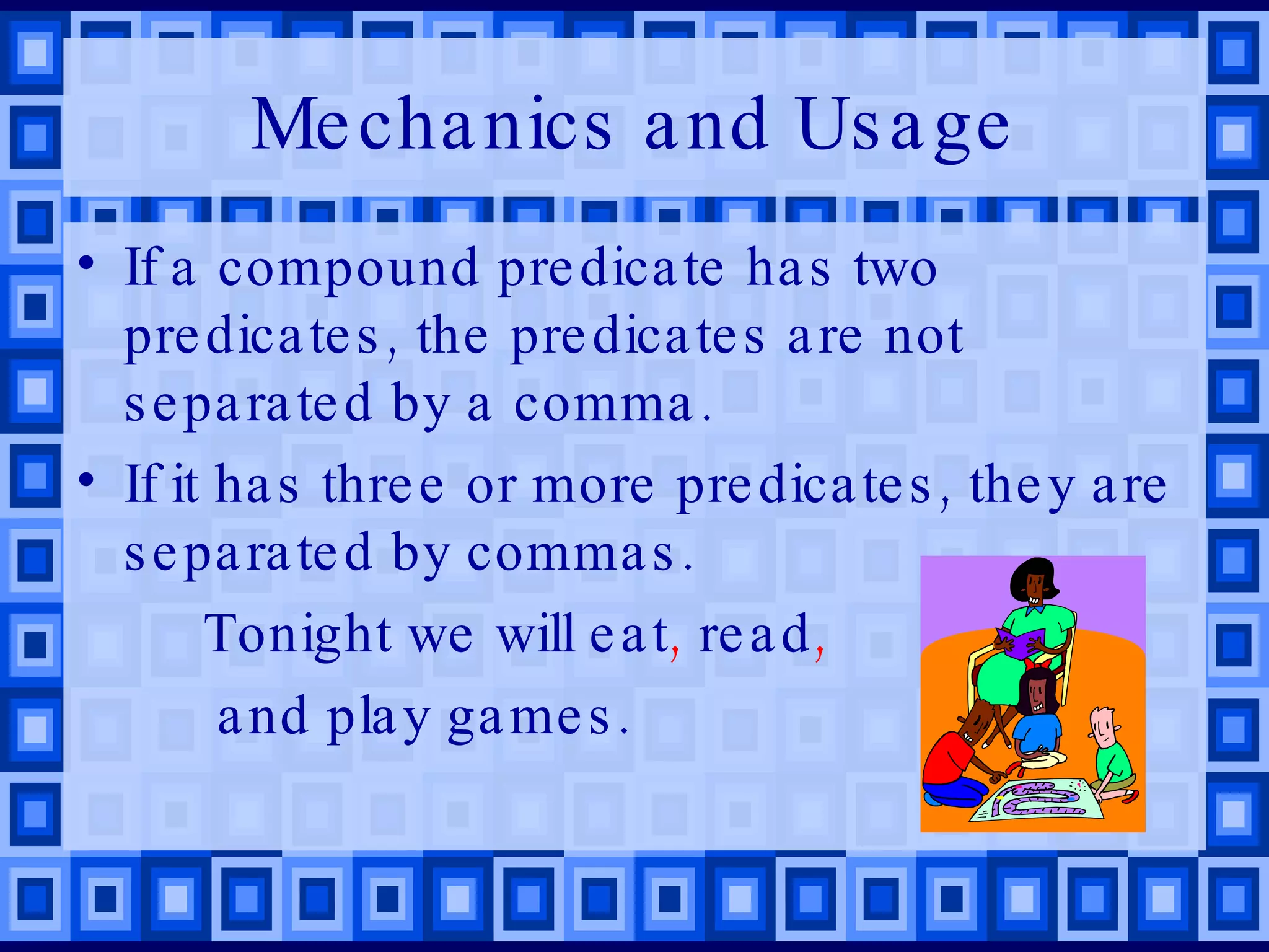 Subjects and predicates | PPS