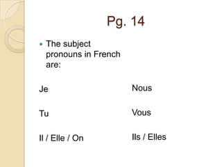 Subjects and verbs | PPT