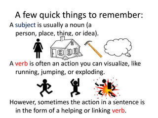 Subjects and verbs | PPT