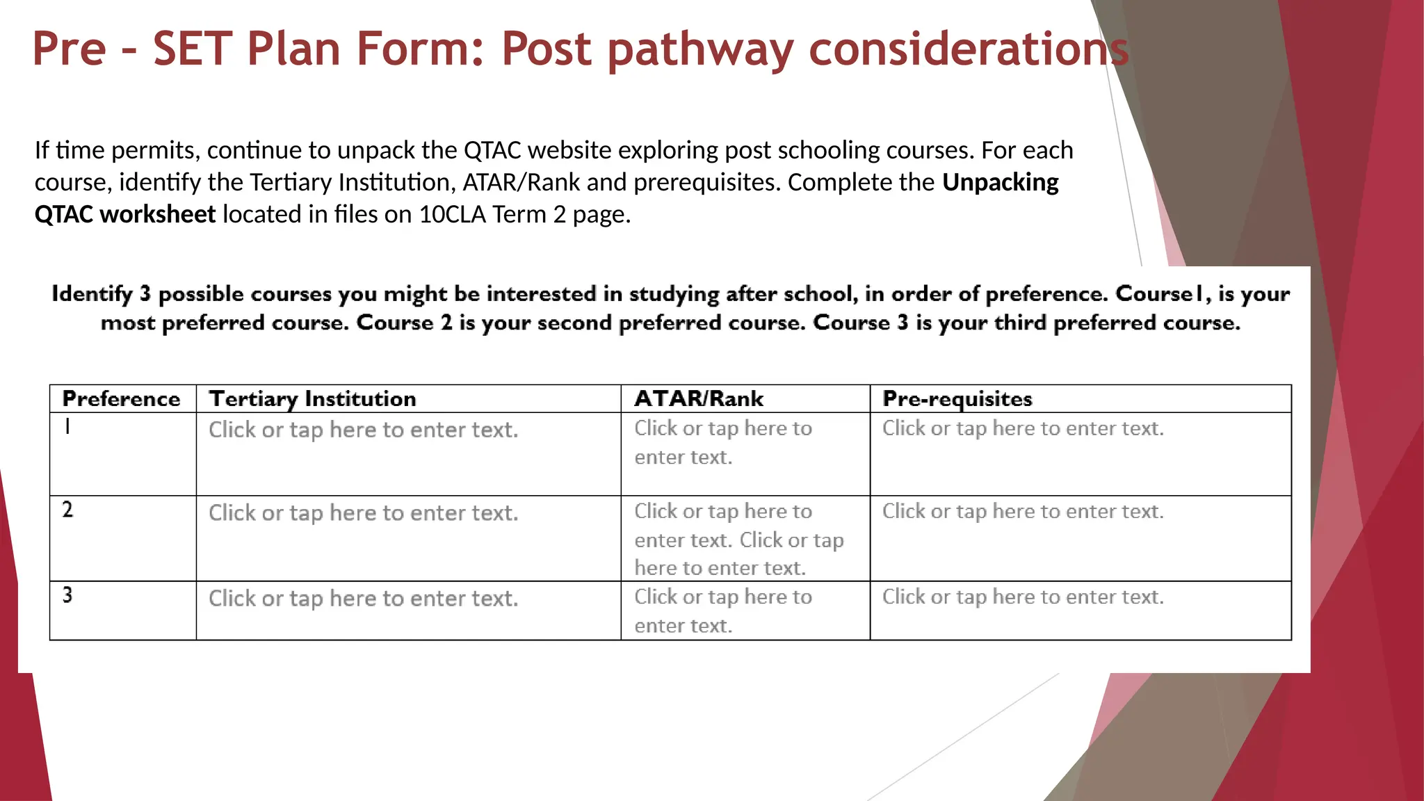 Policies, procedures, subject selection and QTAC.pptx