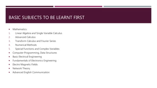 Subjects in Electrical and Electronics Engineering | PPTX