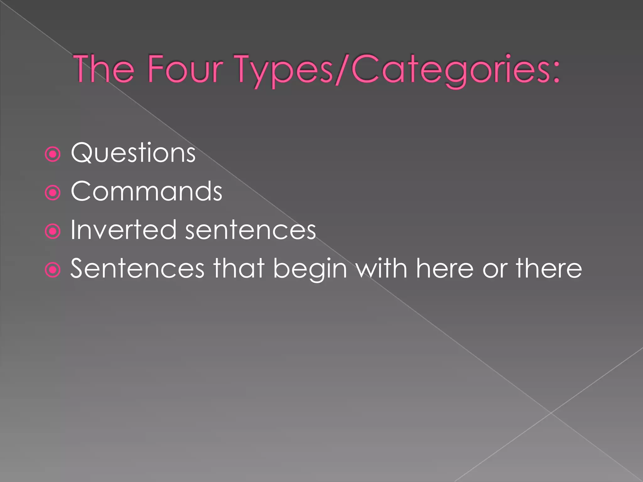 Subjects in unusual order | PPTX