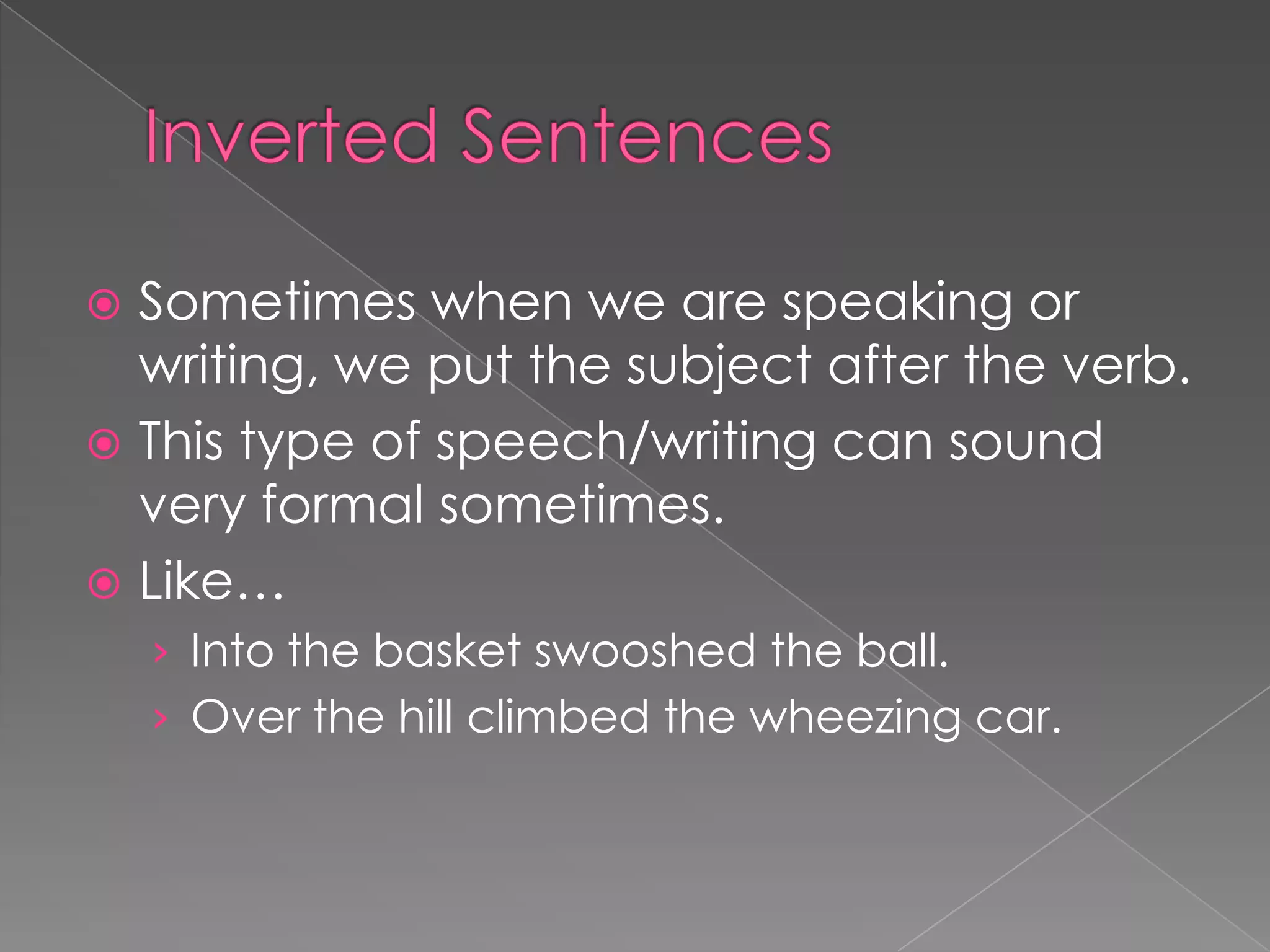 Subjects in unusual order | PPTX