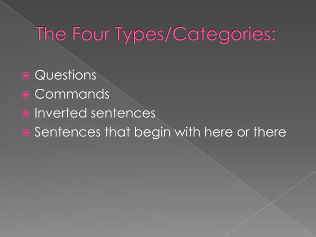 Subjects in unusual order | PPTX