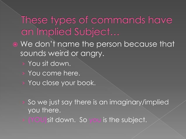 Subjects in unusual order | PPTX