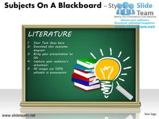 Subjects on a blackboardphysics music literature design 1 powerpoint ...